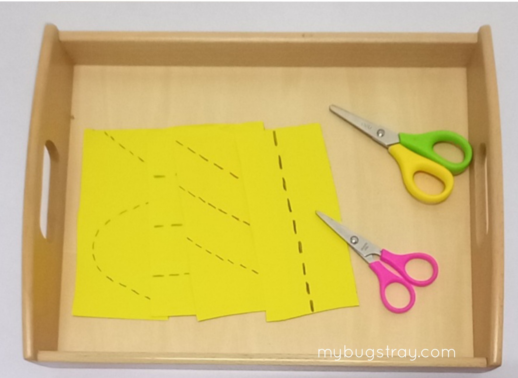 Fine Motor Activities – Cutting – MY BUGS' TRAY